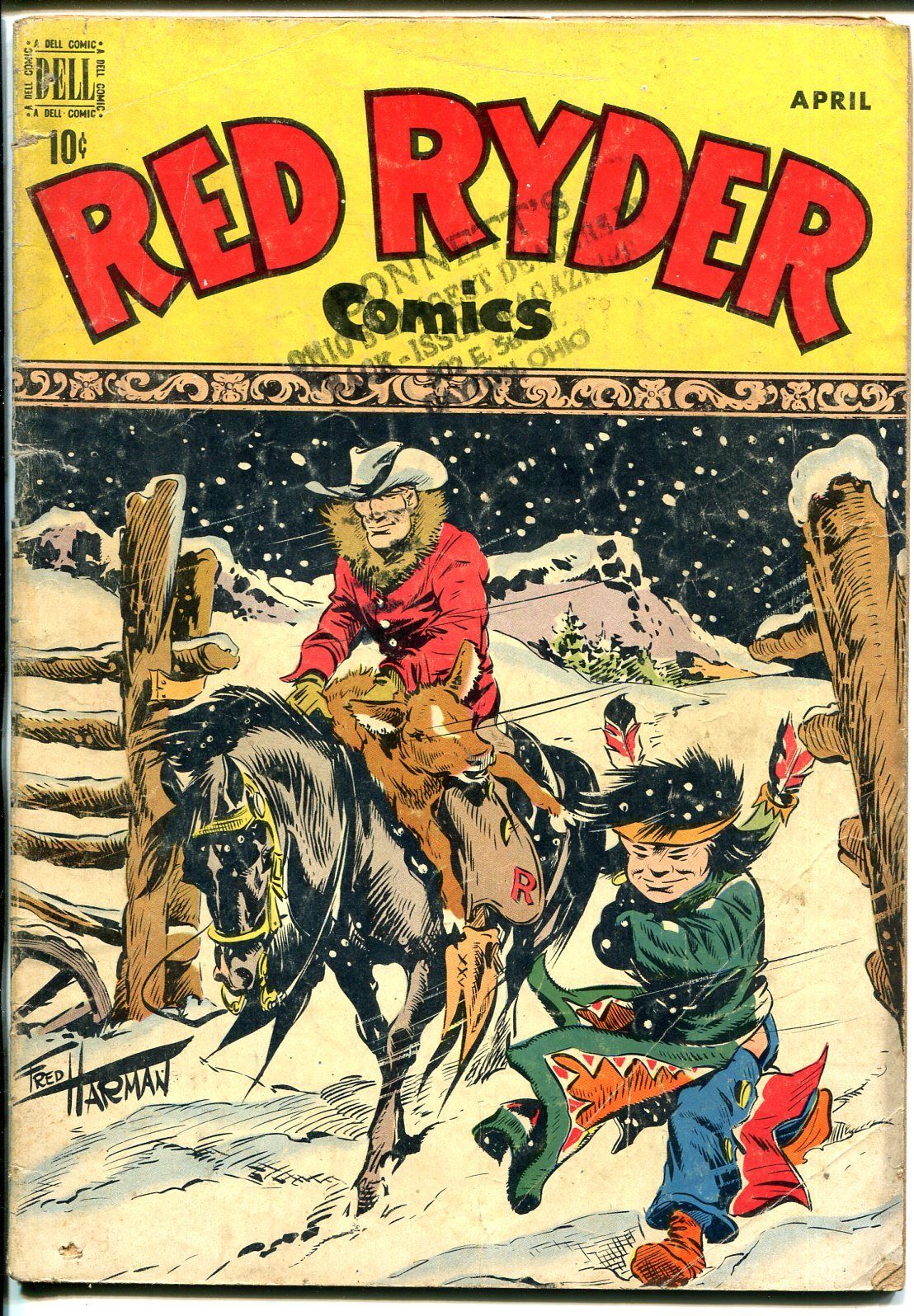 Red Ryder #57 1948-Dell-Little Beaver solo cover-Fred Harmon art ...