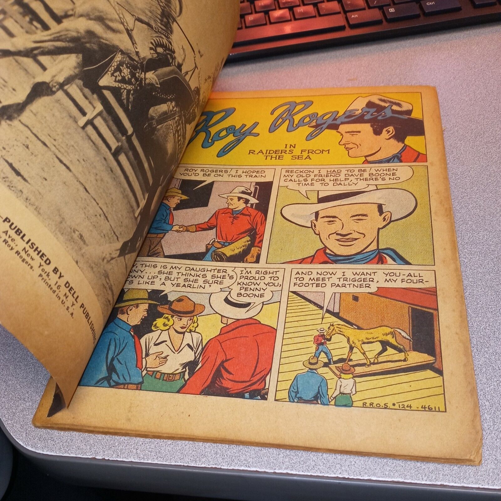 Four Color Comics #124 dell 1946 Roy Rogers (#7) western golden age ...