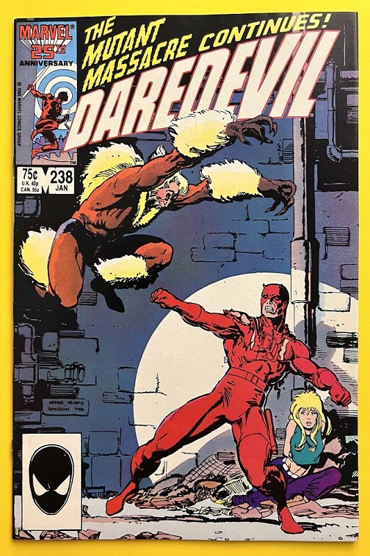 Daredevil 238 Sabretooth Mutant Massacre (1987) B2 | Comic Books ...