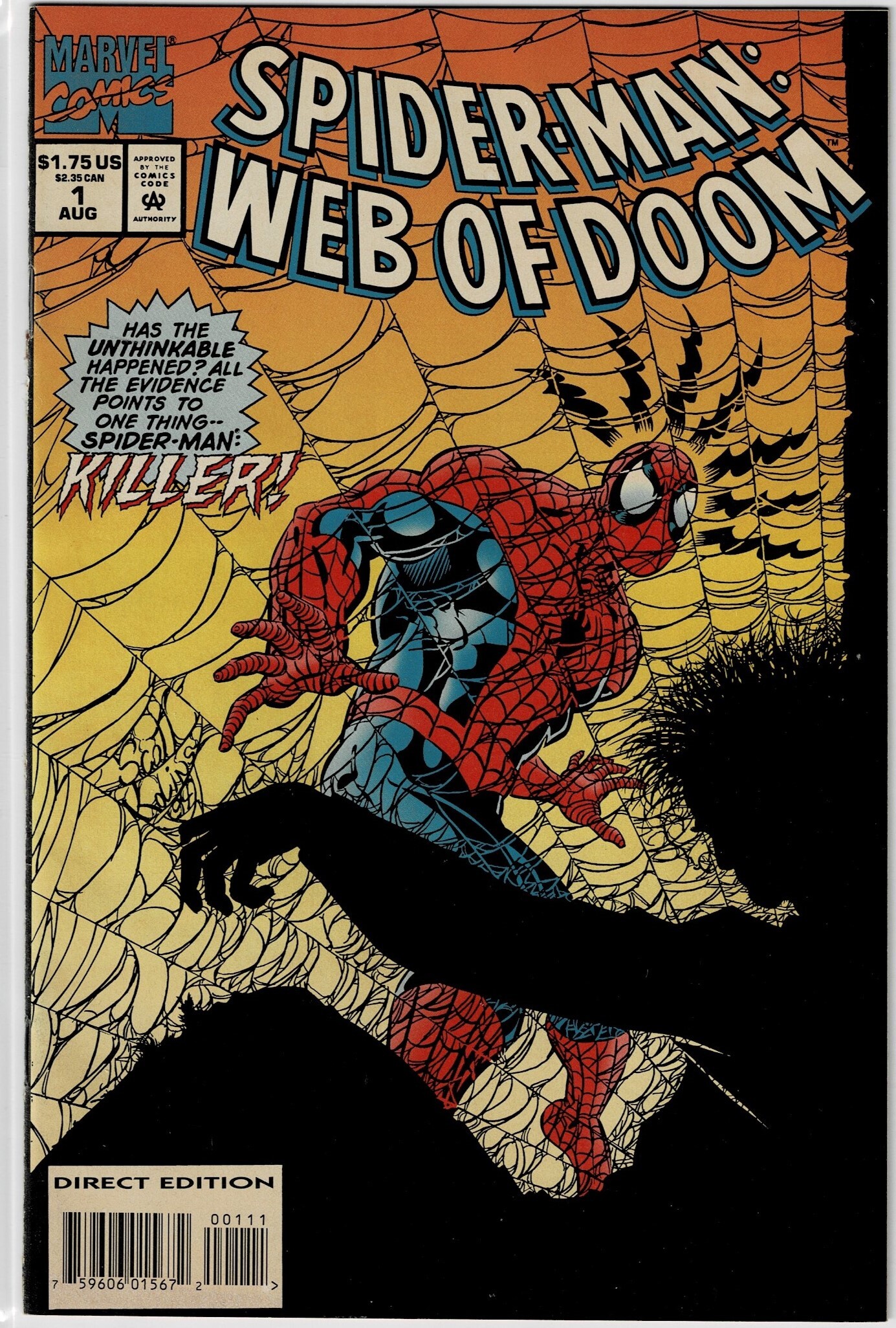 Spider-Man Web of Doom #1 VF (Word spreads; Spider-Man is out of his ...