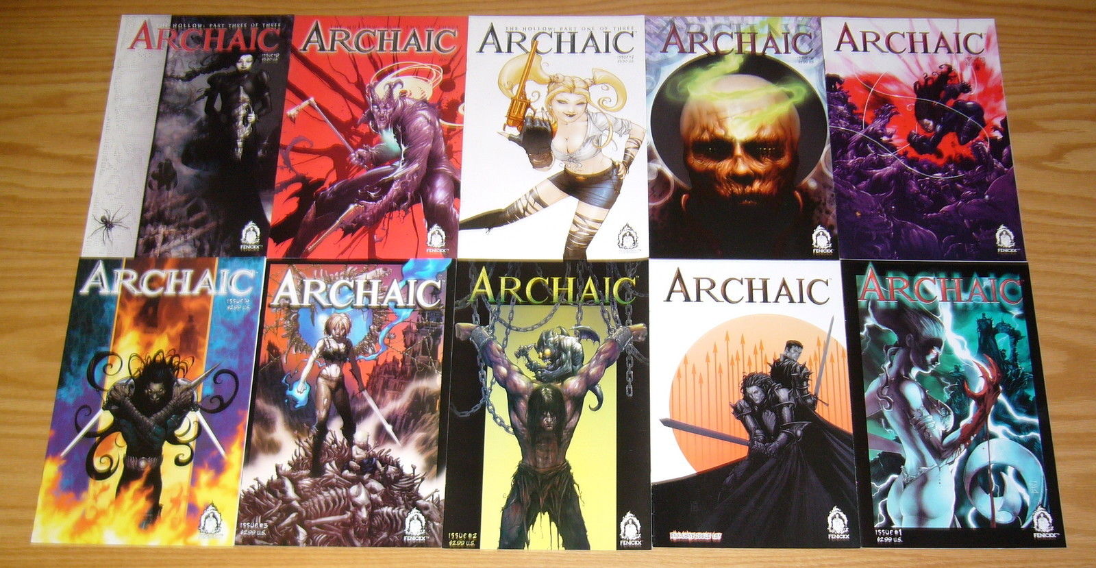 Archaic #1-12 VF/NM complete series + #1.5 fenickx comics set lot ...