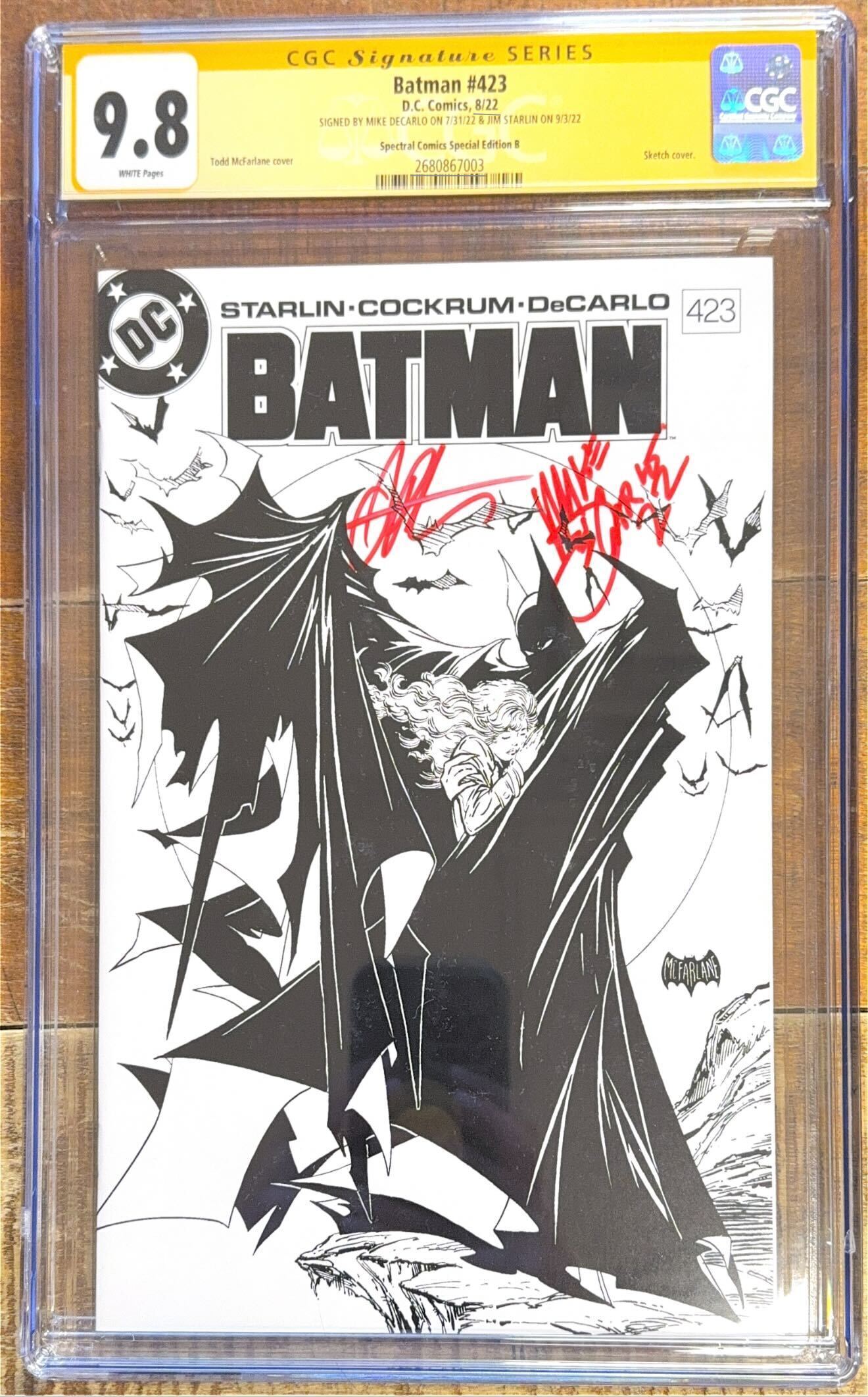Batman #423 Spectral Comics Cover B (2022) CGC 9.8 Signature Series ...