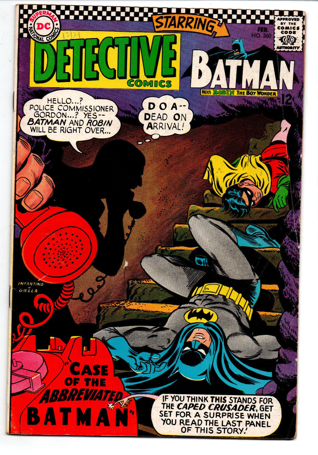 Detective Comics #360 - Batman - Robin - Carmine Infantino - 1967 - VG+ ...