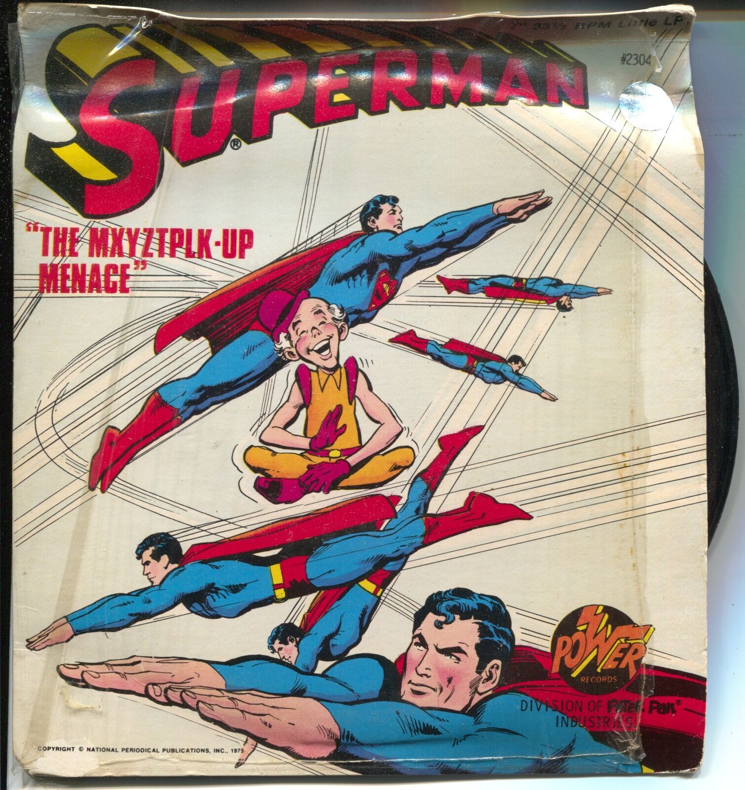 Superman 33 1/3 Record -7"-Neal Adams #2304 1975-Power-Mr Mxyztplk-Up ...