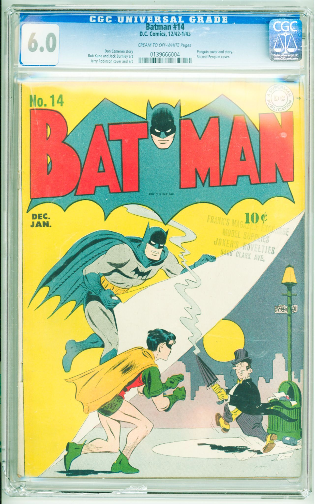 Batman #14 (1942) CGC 6.0! crack bottom of slab | Comic Books - Golden ...