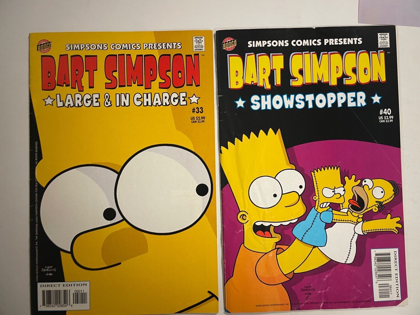 3 Bart Simpson Bongo Comic Group # 33 40 41 Simpson Comics Presents 25 ...