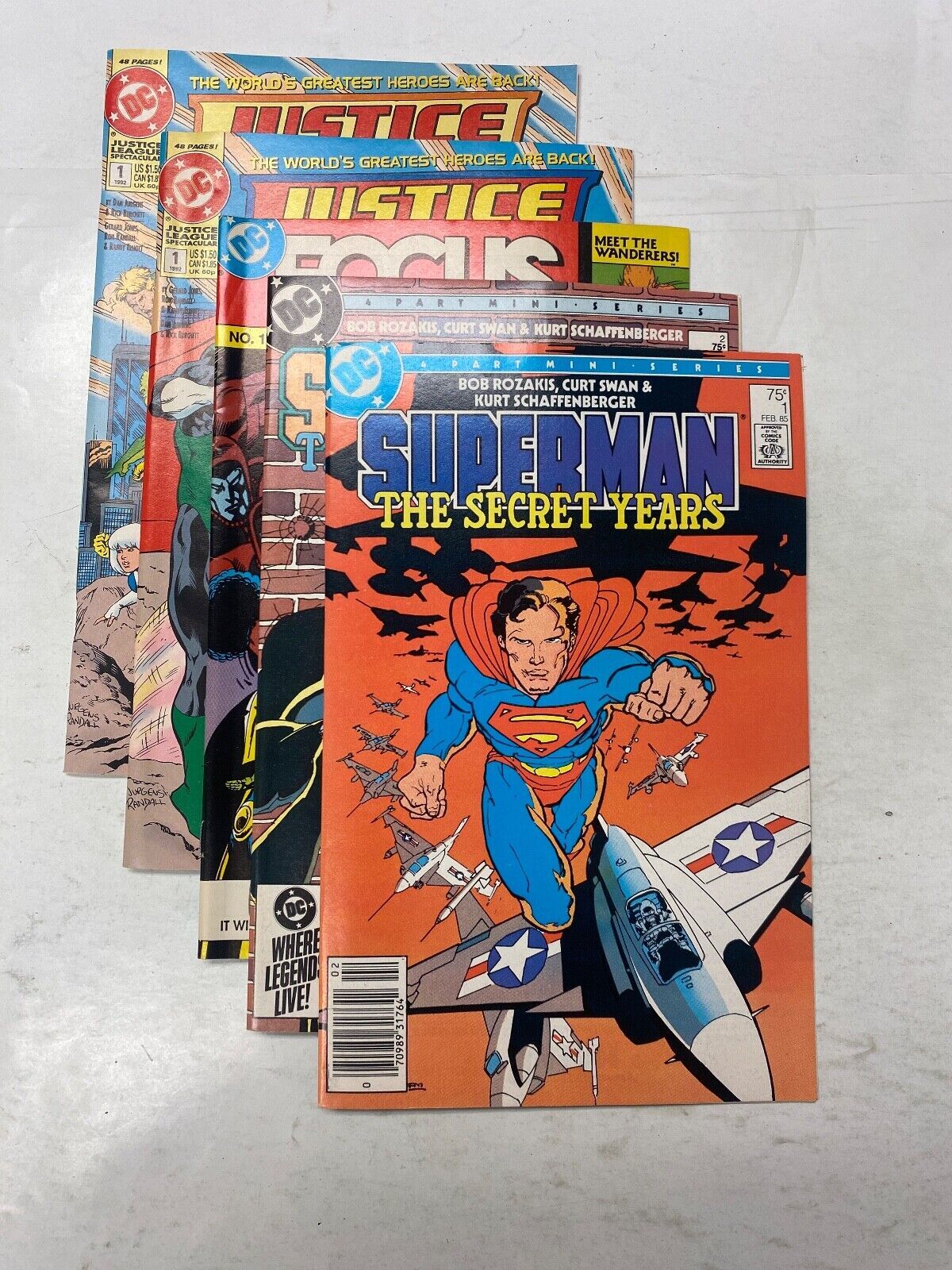 5 DC comic books Justice League Spectacular #1 2 Focus Superman Secret ...