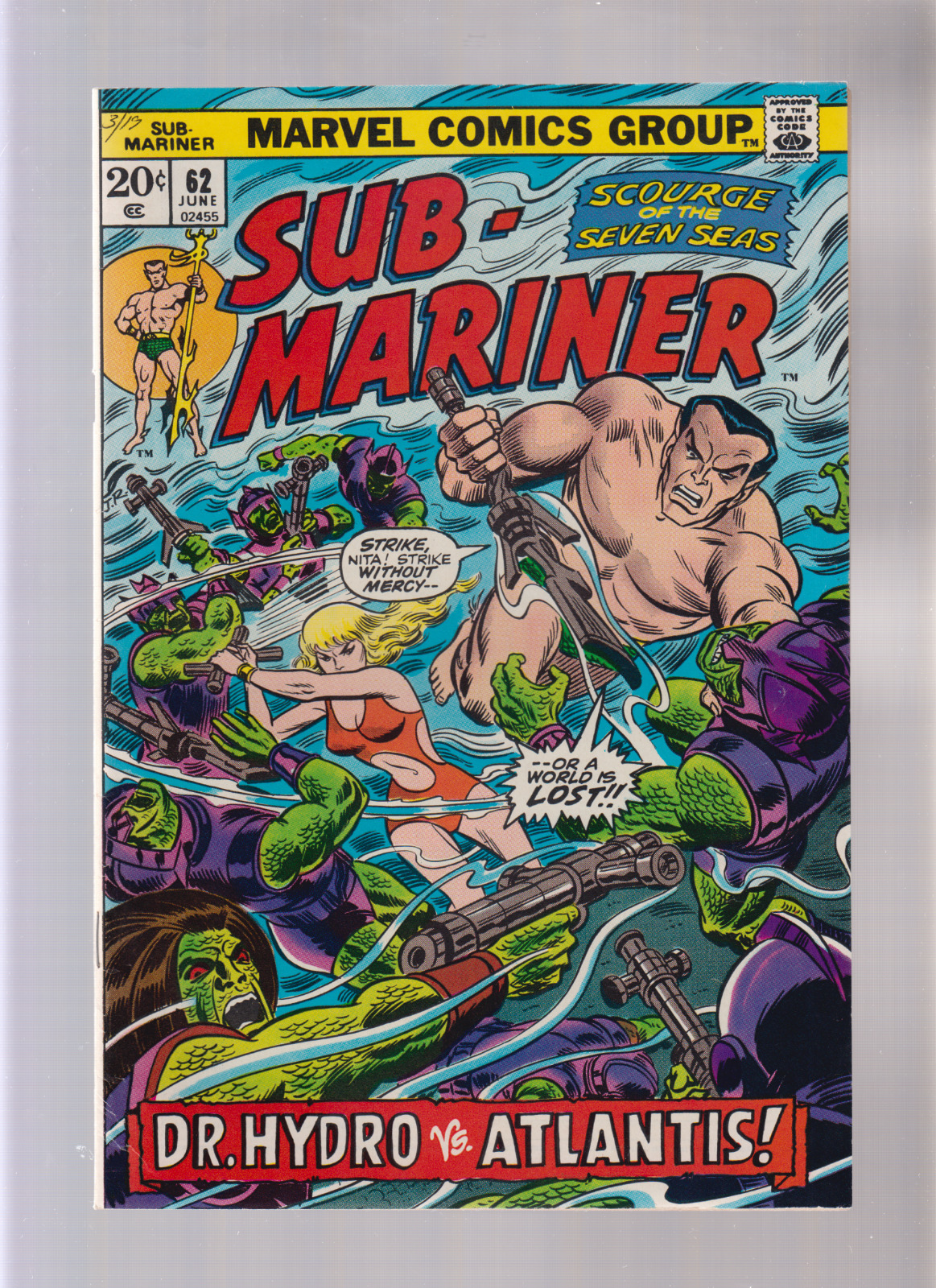 Sub-Mariner #62 - Dr. Hydro Vs. Atlantis! (8.0) 1973 | Comic Books - Bronze Age, Marvel, Sub ...