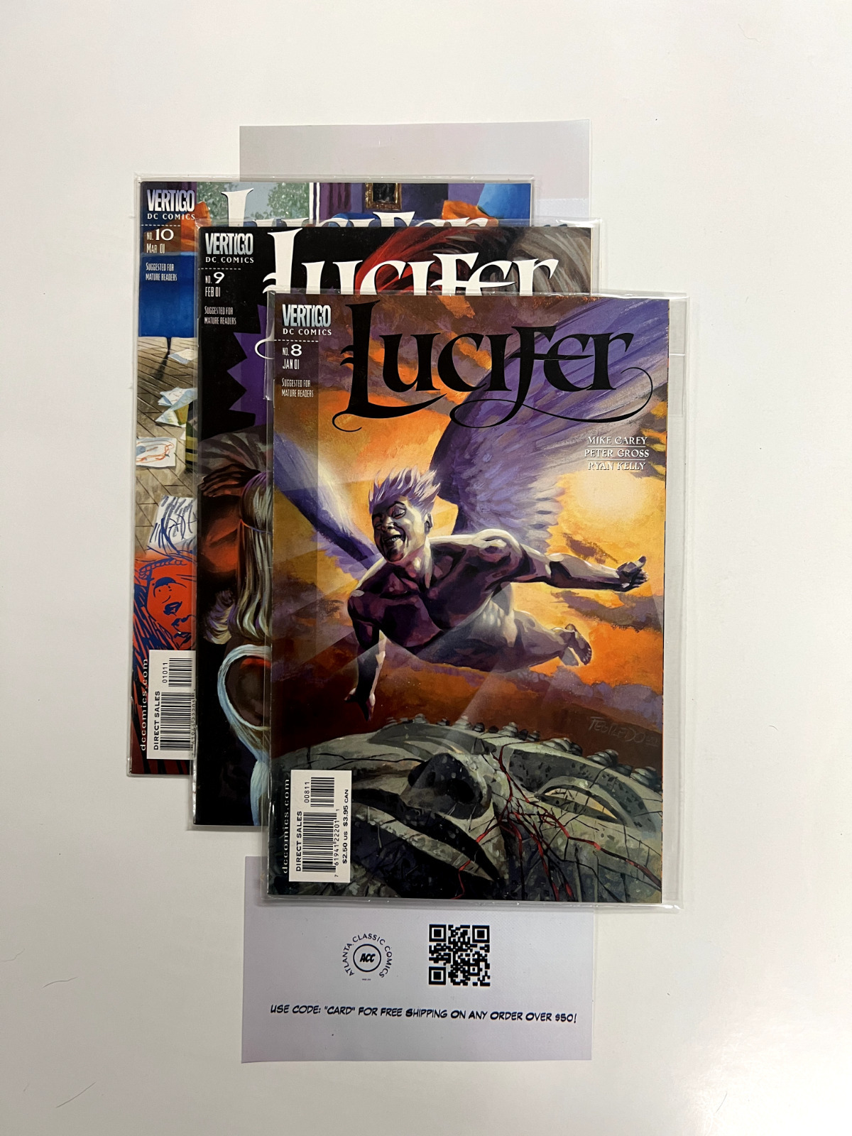 3 Lucifer DC Comic Books # 8 9 10 Superman Wonder Woman Batman Robin 30 ...