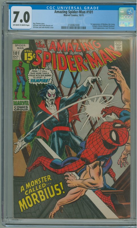 The Amazing Spider-Man #101 (1971) 1st Appearance of Morbius, The ...