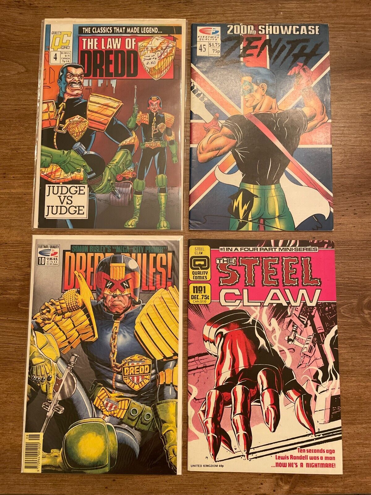 4 Comics Steel Claw # 1 + Dredd Rules # 10 + Zenith # 45 + Law Of Dredd # 4 J939 | Comic Books ...