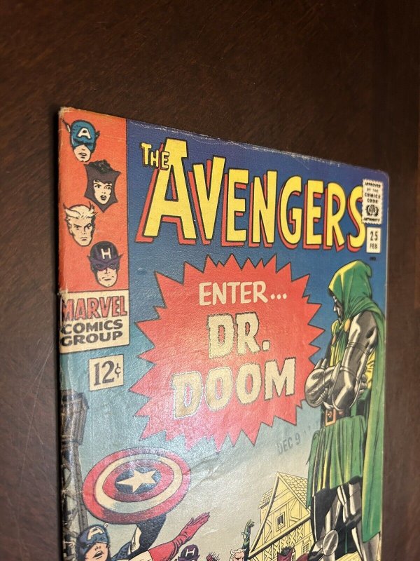 Avengers #25 Marvel Comics 1966 1st Battle With Dr. Doom Jack Kirby ...
