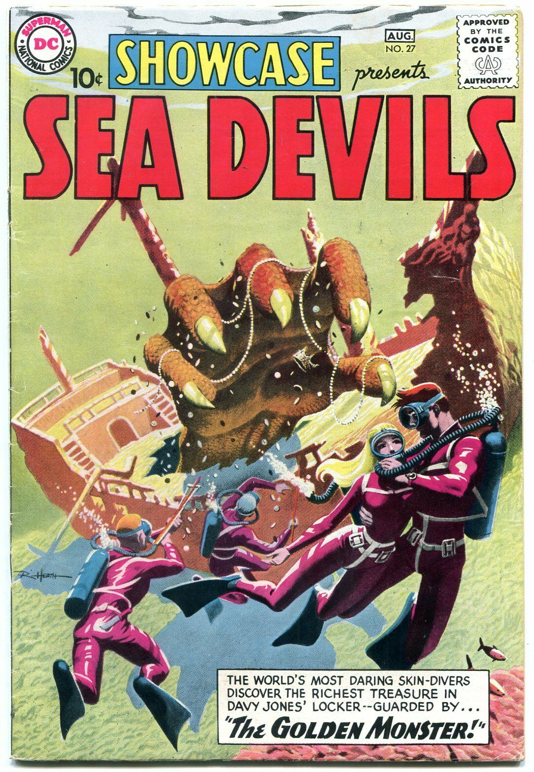 Showcase Comics #27 1960-1st SEA DEVILS-RUSS HEATH-Key issue-high grade ...