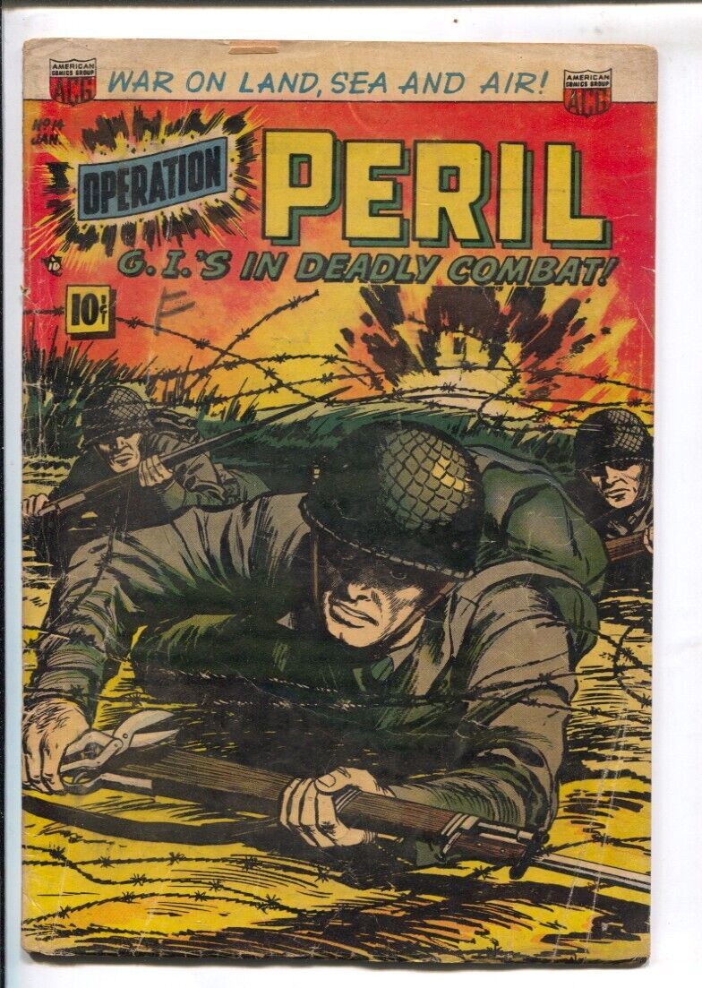 Operation Peril #14 1952-ACG-G.I.'s in Deadly Combat-Capt Oliver ...