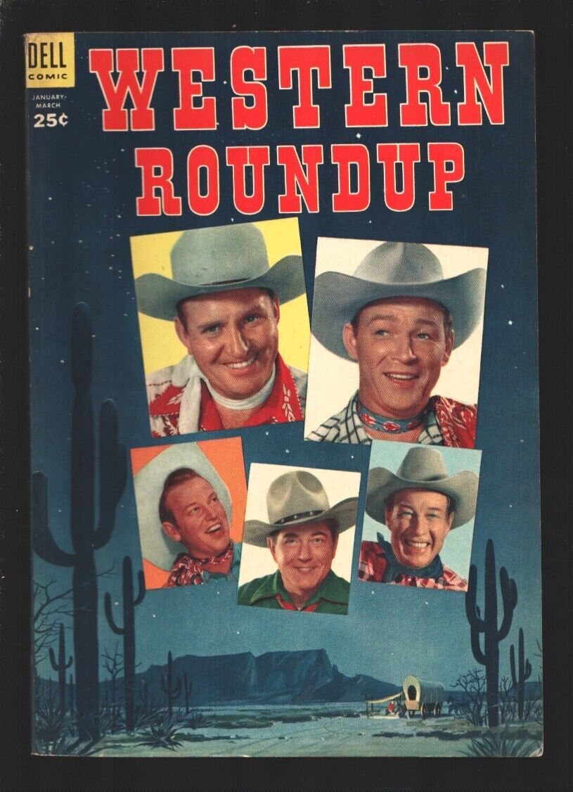 Western Roundup #5 1954-Dell-Giant Edition-Roy Rogers, Wild Bill ...