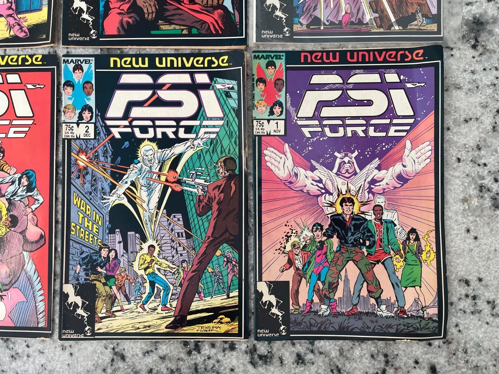 6 Psi-Force Marvel New Universe Comic Books # 1 2 3 4 6 8 Shooter Verse 42 J861 | Comic Books ...