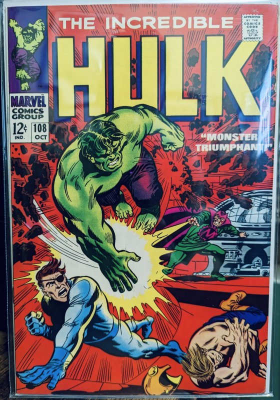 The Incredible Hulk #108 (1968) VF/NM | Comic Books - Silver Age ...