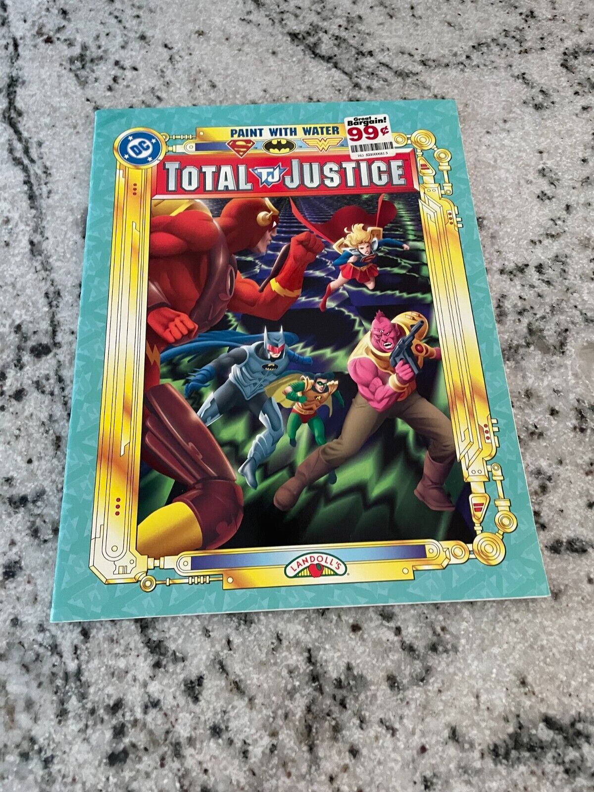 Paint With Water Total Justice DC Comics Batman Flash Superman Landoll ...