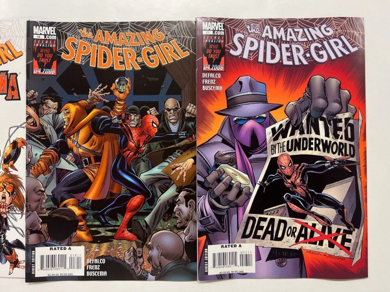 4 The Amazing Spider-Girl Marvel Comic Books # 17 17 18 20 Defenders 73 ...