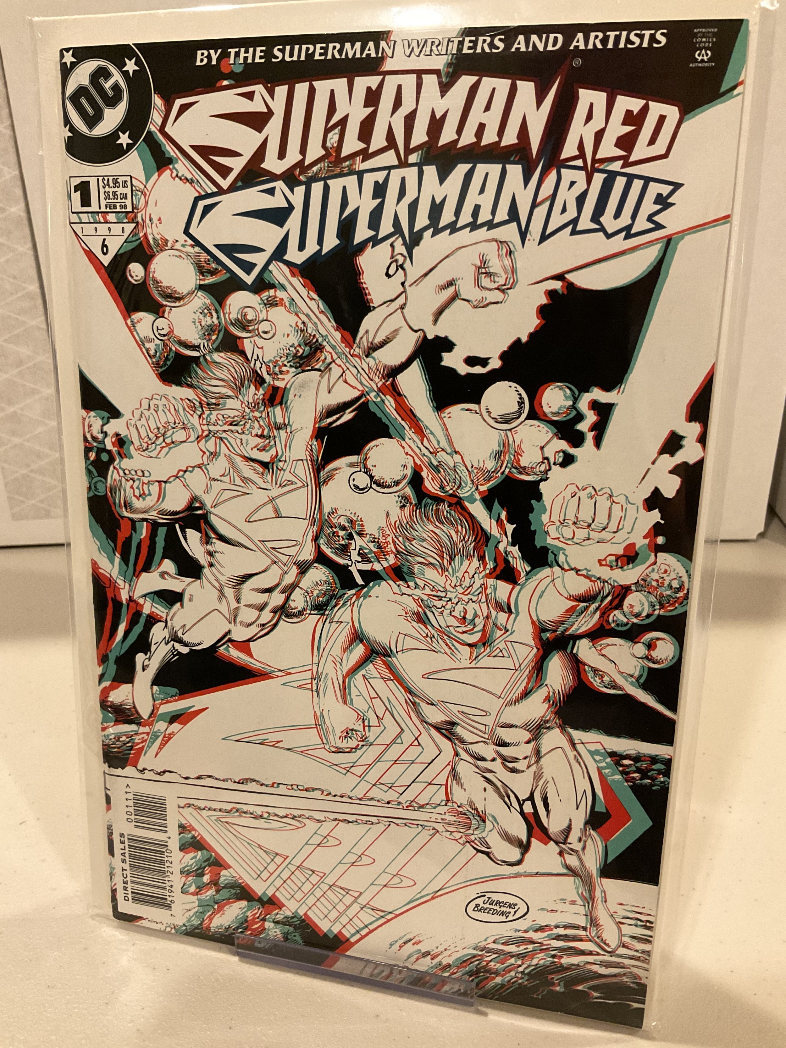 Superman Red / Superman Blue Special 3D Cover! 1998 9.0 (our highest ...