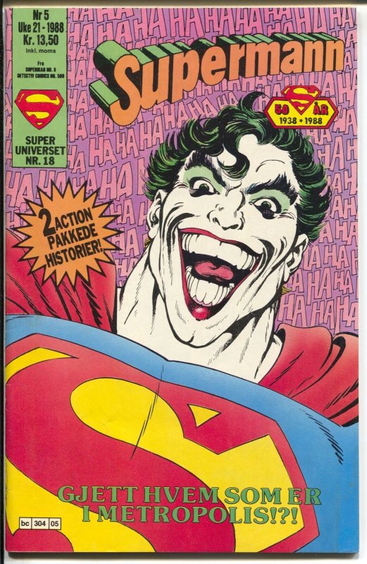 Superman #18 1988-DC-Finnish Edition-Joker cover & story-FN | Comic ...
