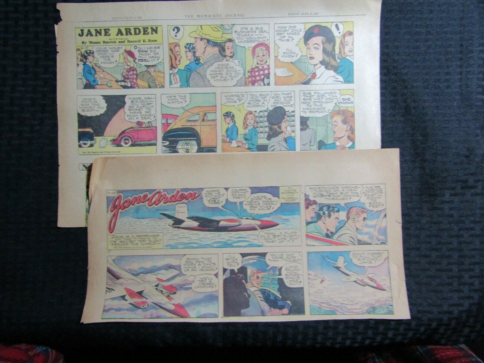 1940s JANE ARDEN Barrett & Ross 2 Sizes Newspaper Comic Strip LOT P of ...