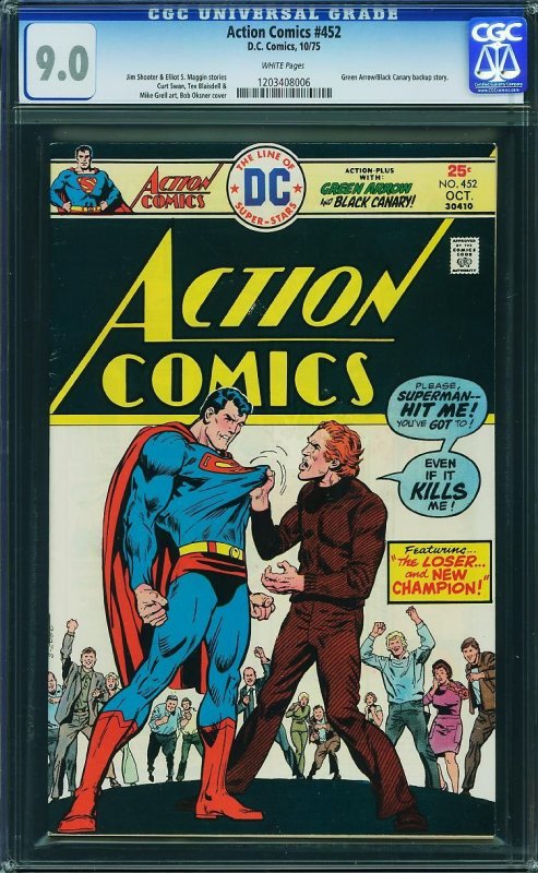Action Comics #452 (1975) CGC 9.0 VFNM | Comic Books - Bronze Age, DC ...