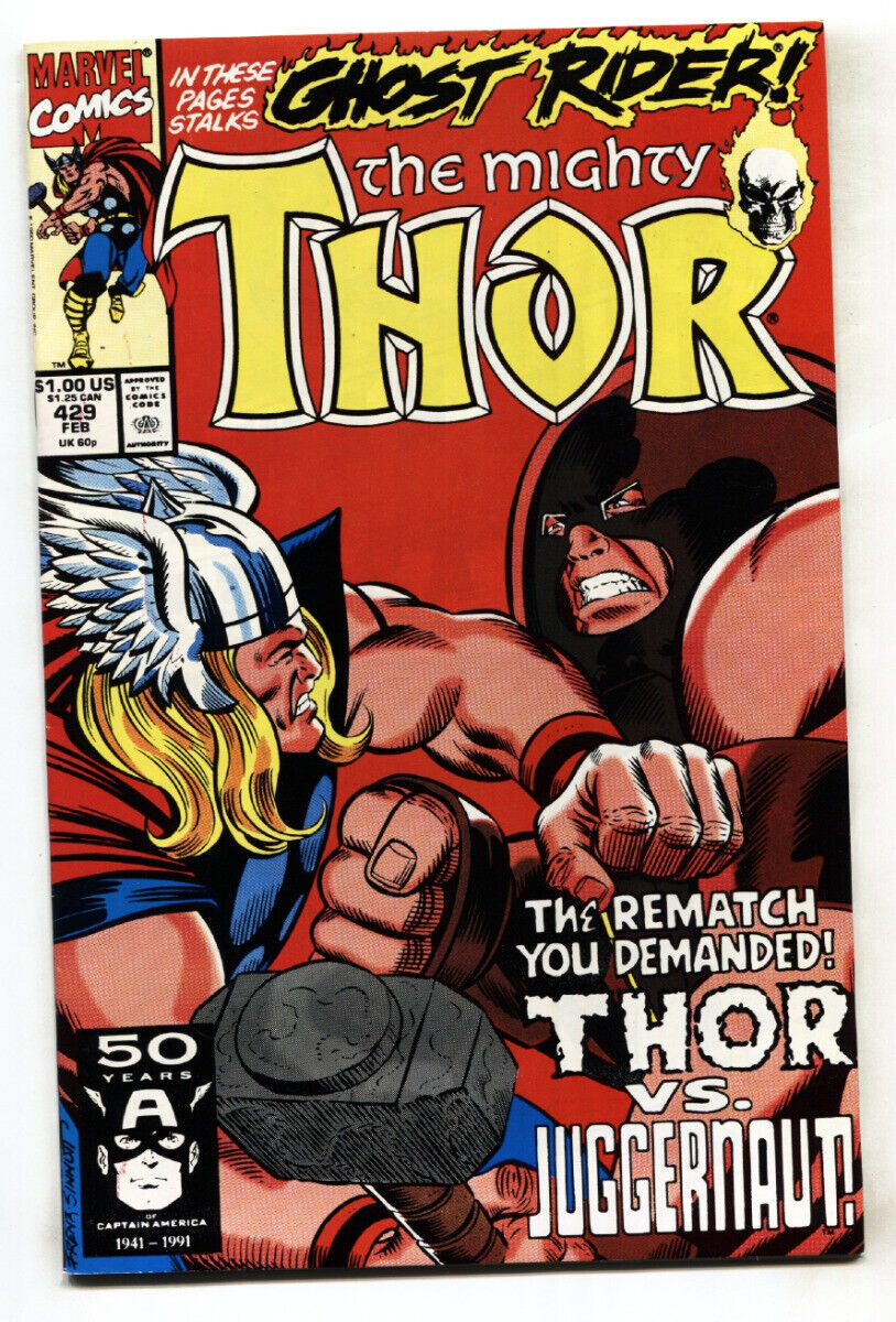 Thor #429--Comic Book--Marvel--Ghost Rider --Juggernaut | Comic Books ...