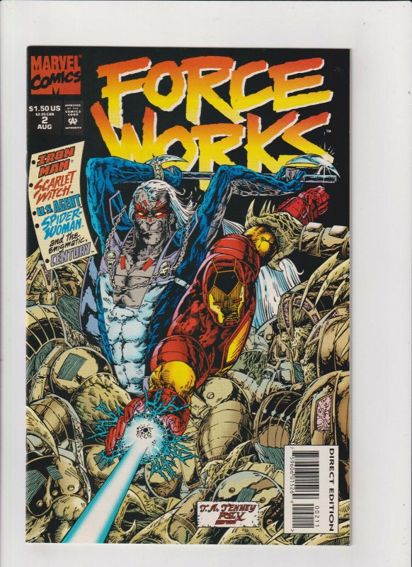 Force Works #2 NM- 9.2 Marvel Comics 1994 Iron Man,Scarlet Witch,Spider ...