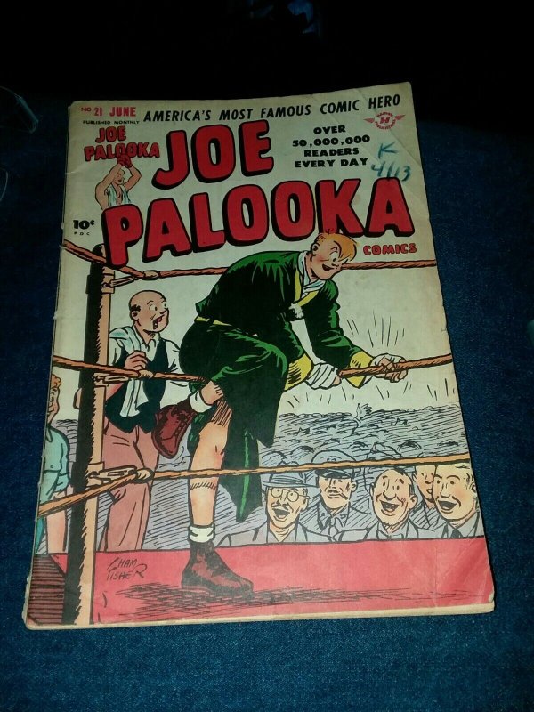 Joe Palooka #21 harvey comics 1948 Boxing Ring cover black cat story ...
