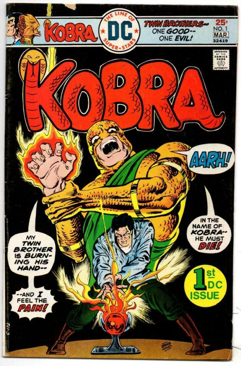 KOBRA #1, VG+, Twin Brothers, Jack Kirby, Snake, 1976, more DC in store ...