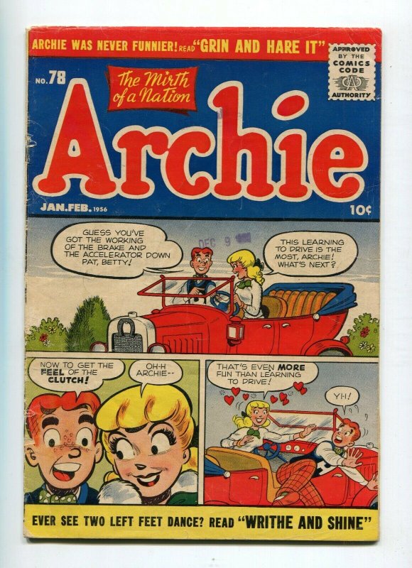 Archie 78 VG-/VG Classic Sexual Innuendo cover | Comic Books - Golden ...