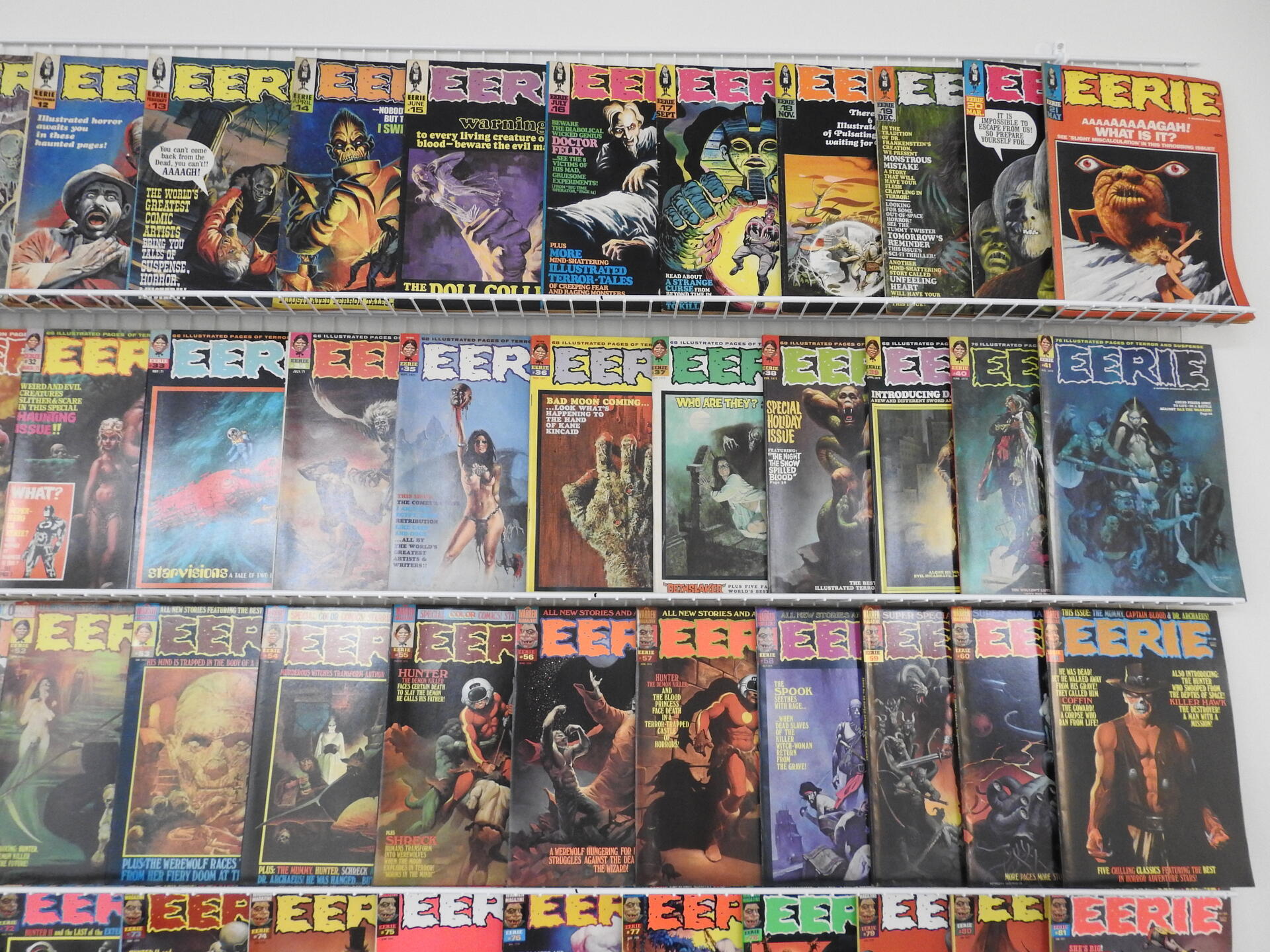 Huge Lot Eerie Magazines #2-139 & 1970, 1971, 1972 Annuals Avg FN+ ...