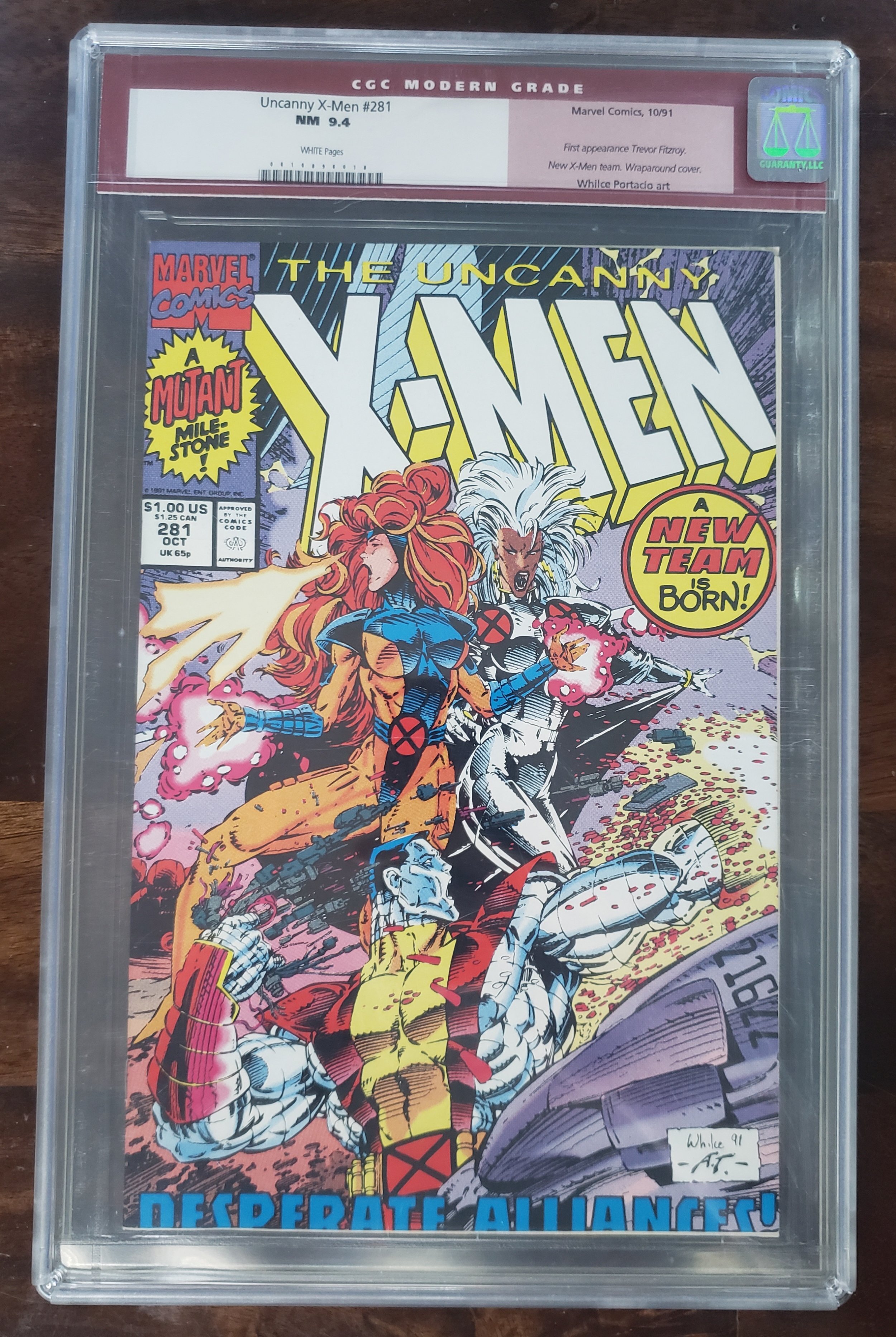 Uncanny X-Men 281 CGC 9.4 old label 1st appearance Trevor Fitzroy new X ...