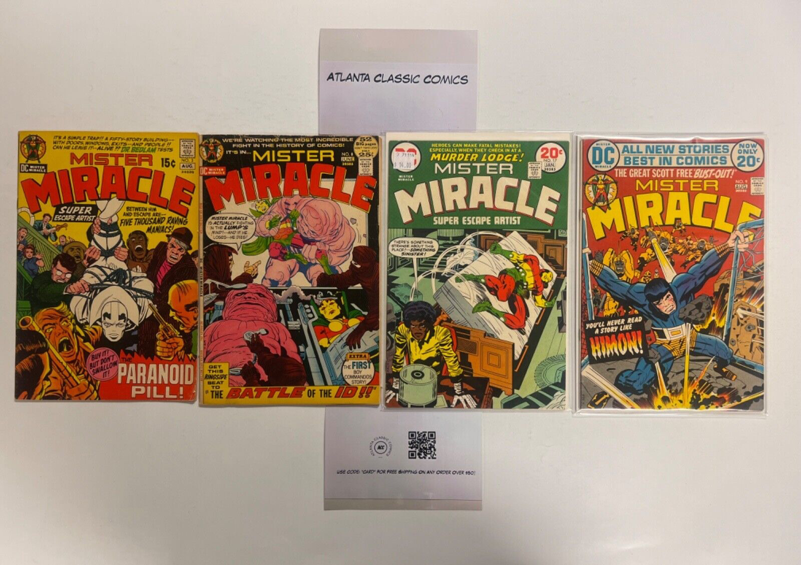 4 Mister Miracle DC Comic Books # 3 8 9 17 Superman Batman Robin Joker ...