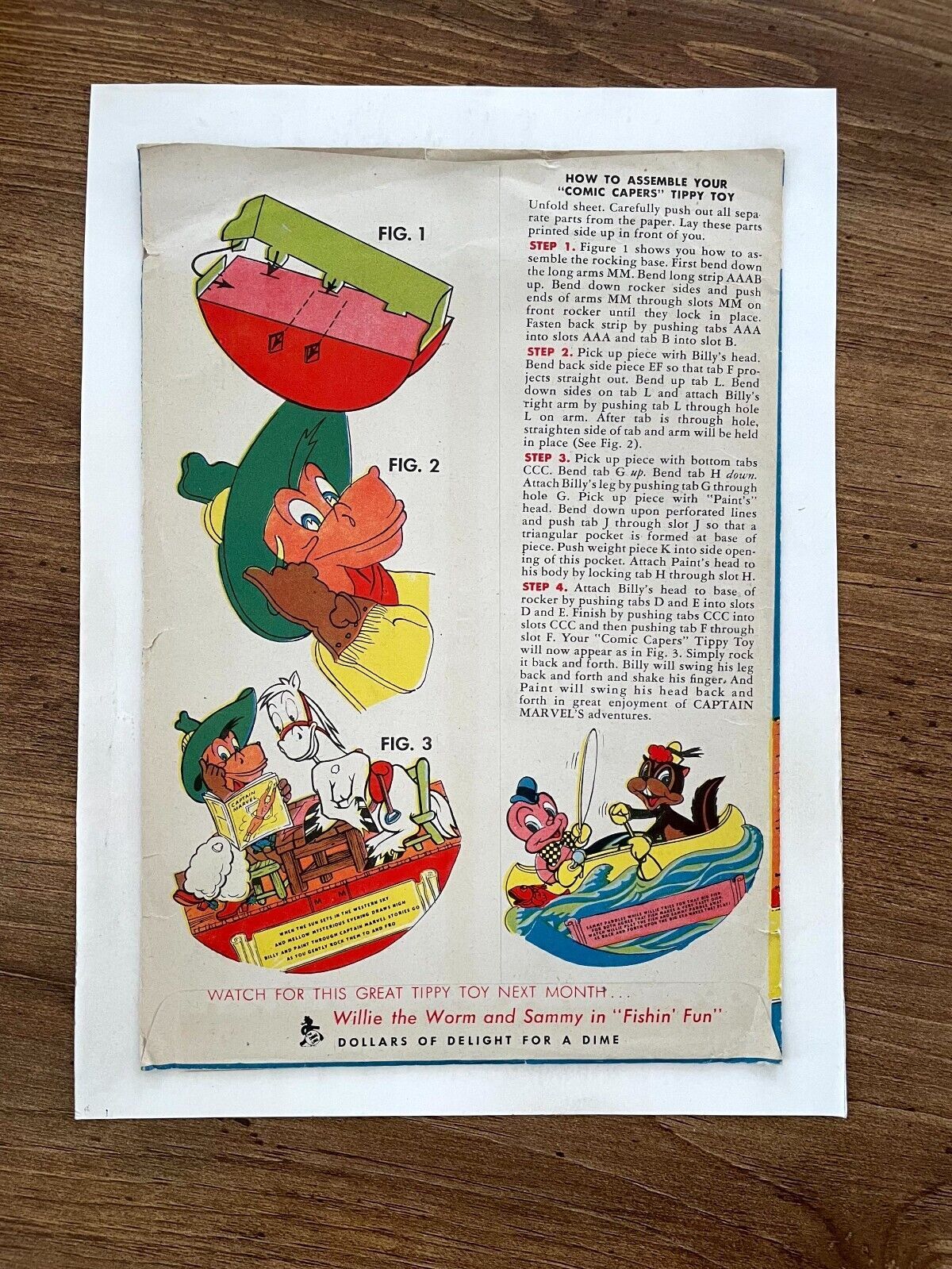 Tippy Toy # 4 Comic Capers Dime Line New Not Used Fawcett Captain ...