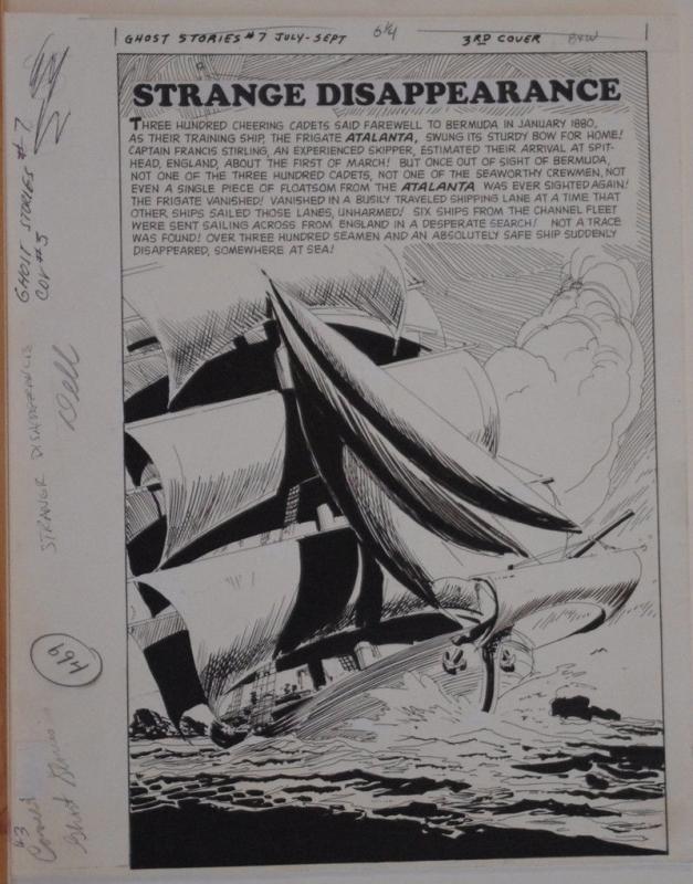 FRANK SPRINGER original art, GHOST STORIES #7 Splash, 1964, Bermuda ...