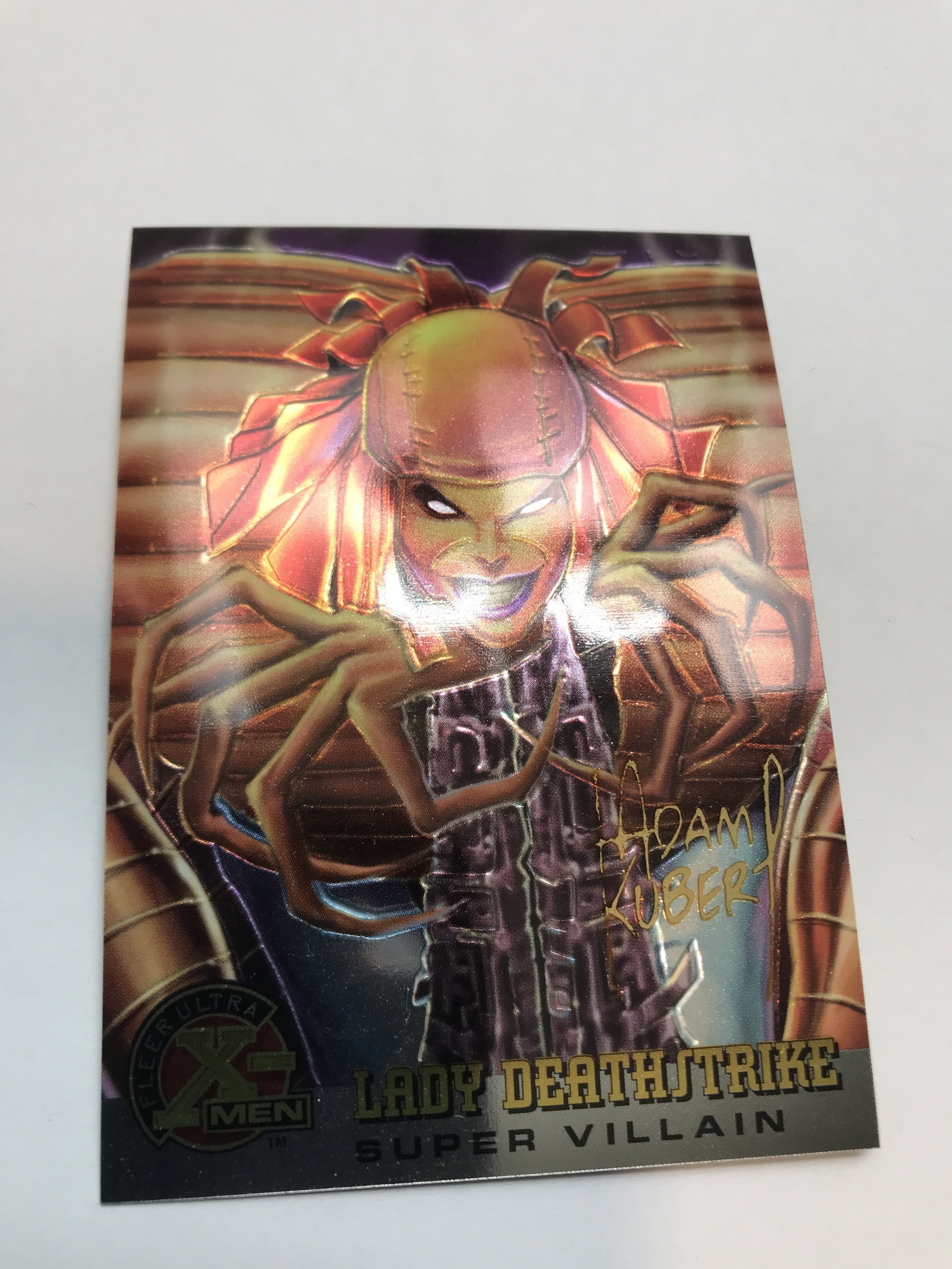 LADY DEATHSTRIKE #67 Signed card: 1995 Fleer Ultra X-men Chromium ...