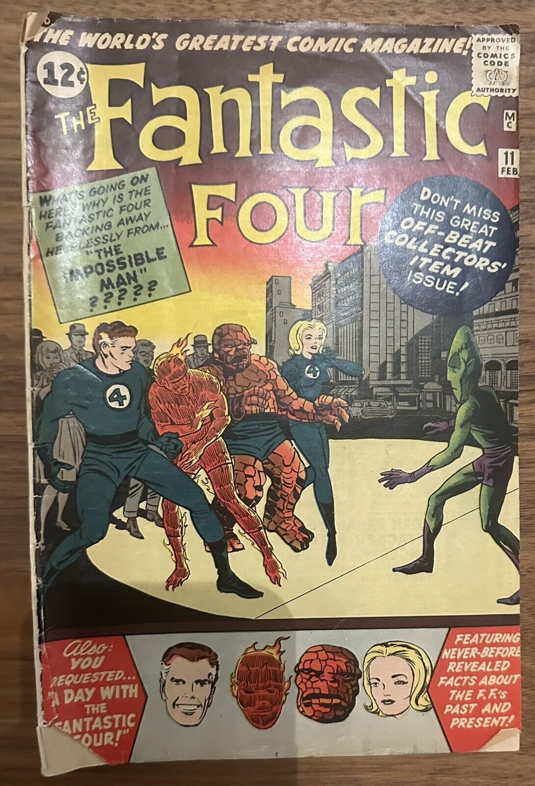 Fantastic Four # 11 - Marvel 2/1962 The Impossible Man App. Origin ...