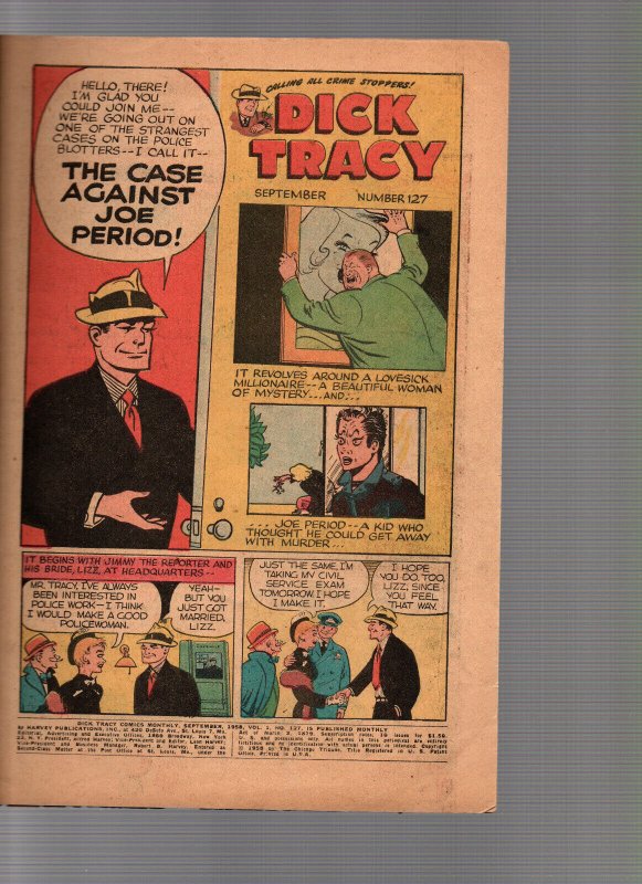 Dick Tracy #127 - Chester Gould - Harvey - 1958 - (-VG) | Comic Books ...