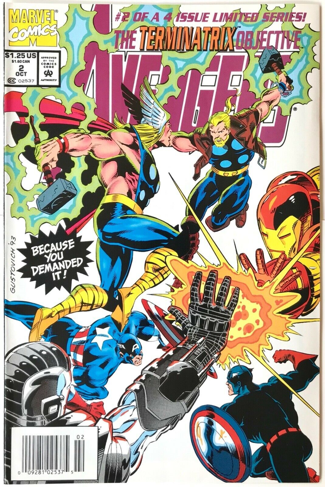 AVENGERS THE TERMINATRIX OBJECTIVE Comic Issue 2 — Marvel Universe 1993 ...