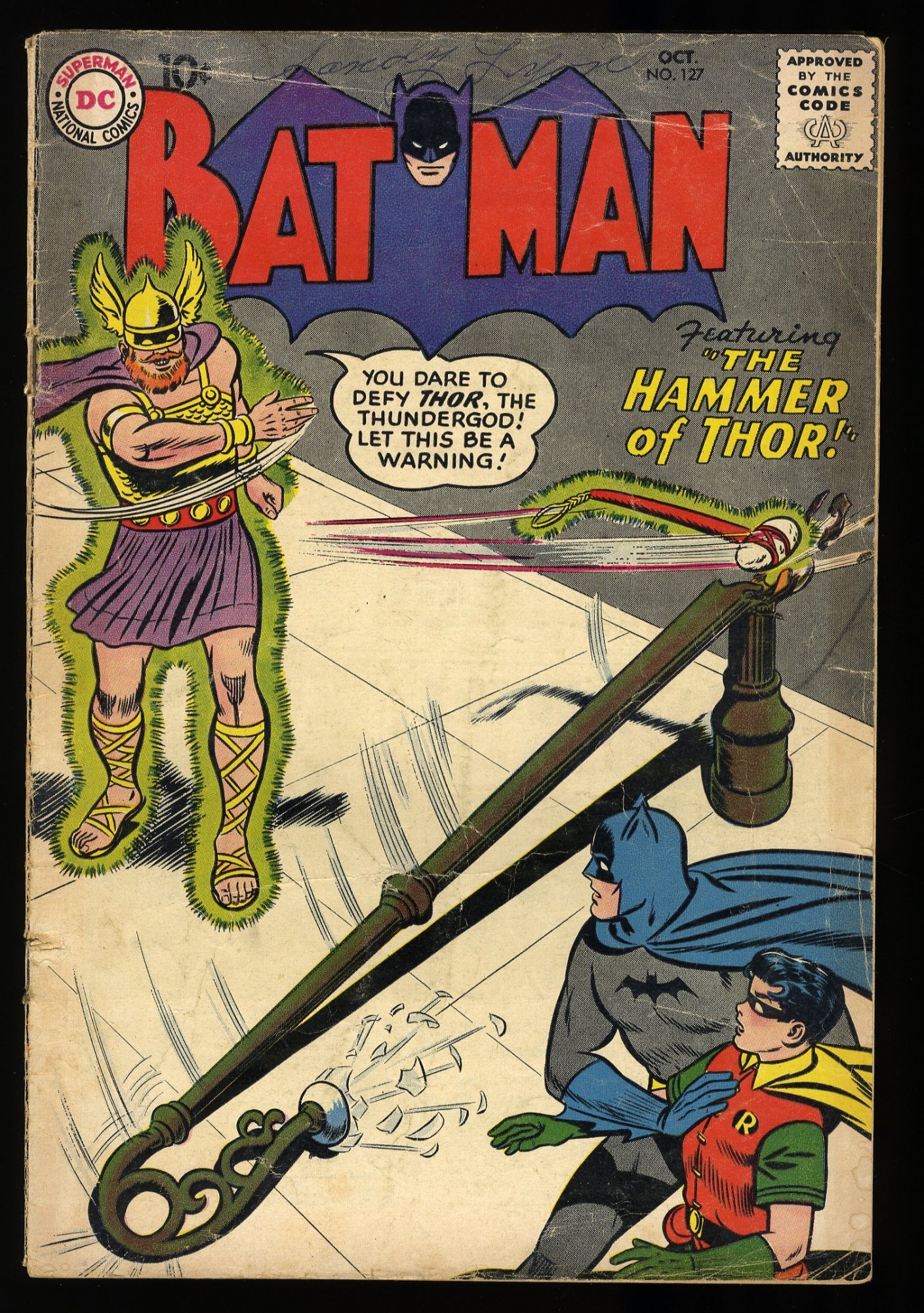 Batman #127 GD/VG 3.0 The Hammer of Thor! | Comic Books - Silver Age ...