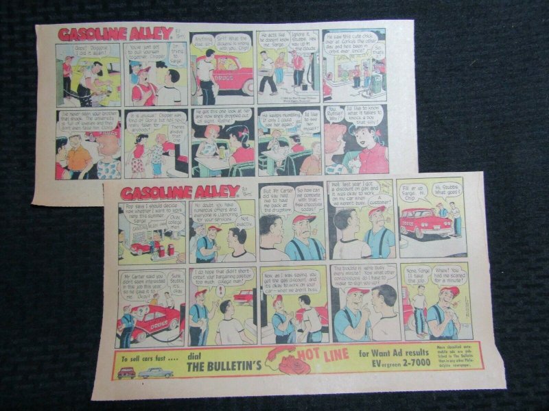 1966 GASOLINE ALLEY by Bill Perry 14.5x8" Newspaper Comics LOT E of 12 ...