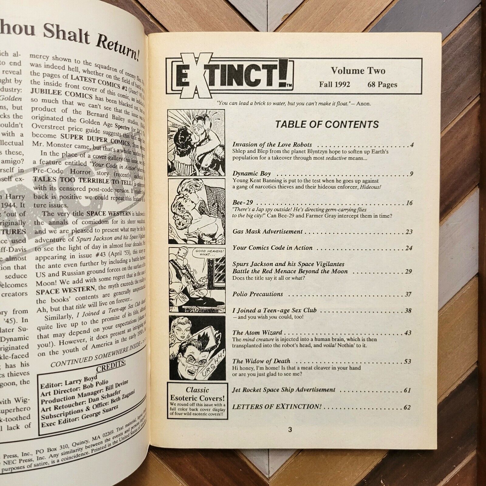 Extinct! #2 VF/NM (NEC 1991) HI-GRADE Esoteric Cover "Awful" Golden Age ...