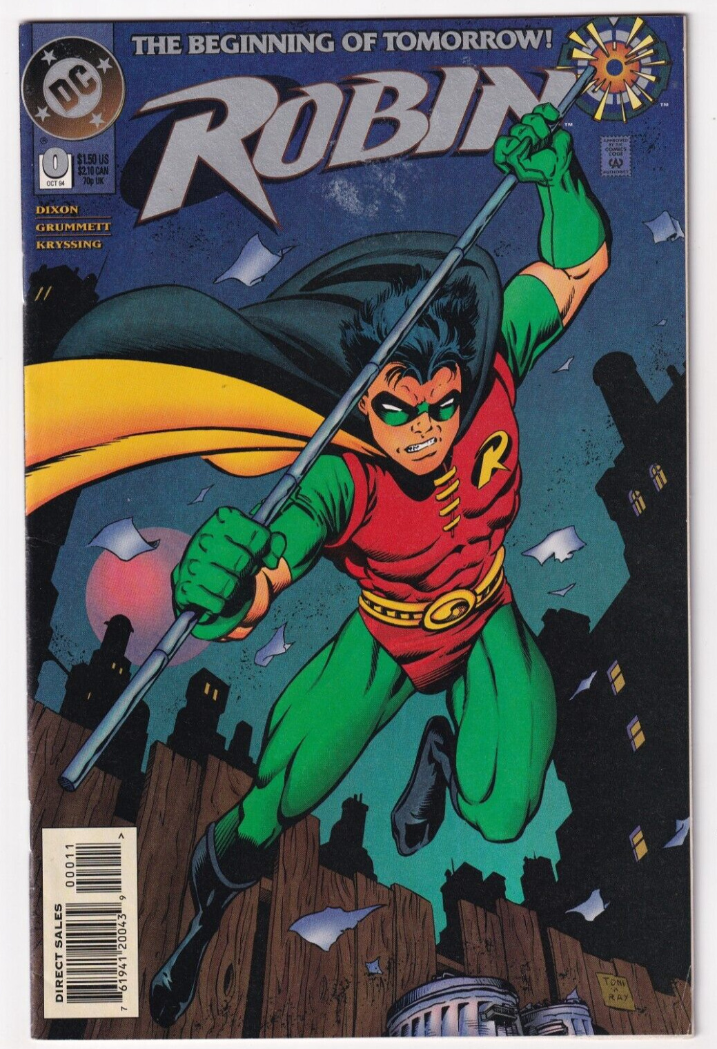 Robin #0 October 1994 DC Chuck Dixon Tom Grummett Nightwing Two-Face ...