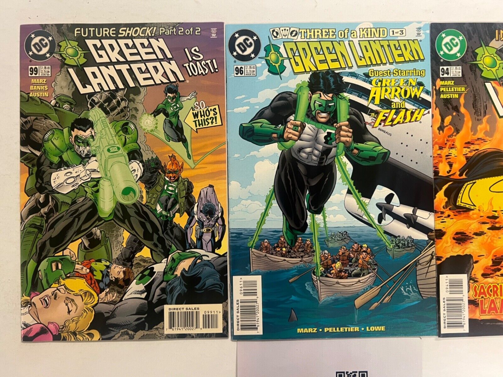 3 Green Lantern DC Comic Books # 94 96 99 Batman Superman Wonder Woman ...