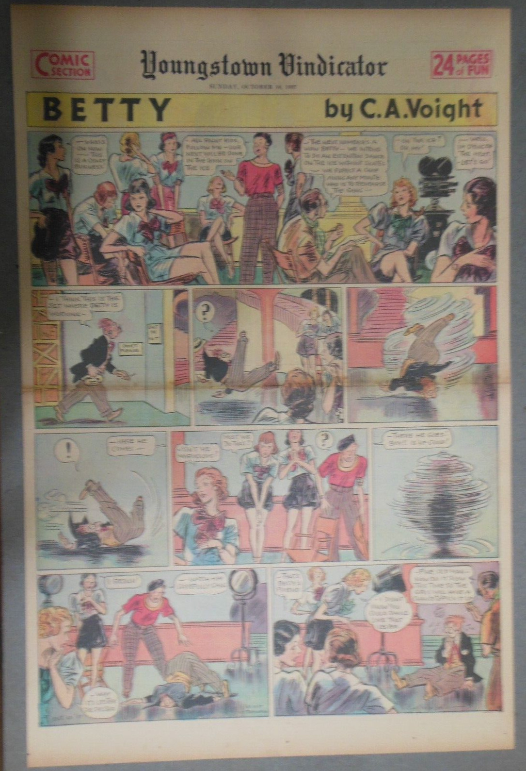 Betty Sunday by CA Voight from 10/10/1937 Very Large Full Size Page GGA ...