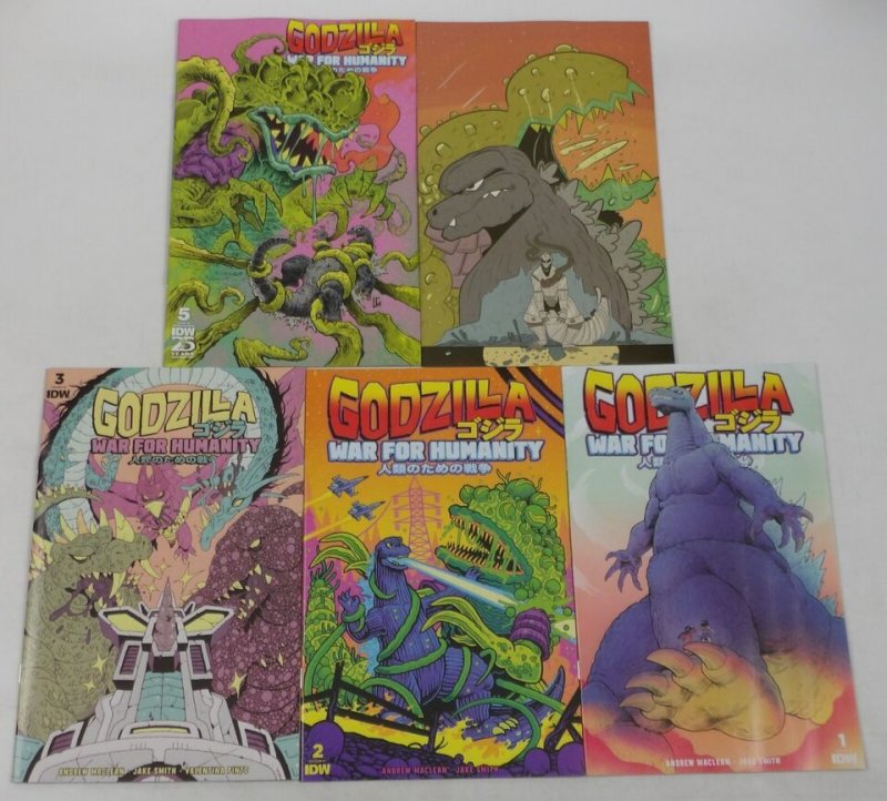 Godzilla: War for Humanity #1-5 VF/NM complete set 1:10 RI Variants ...