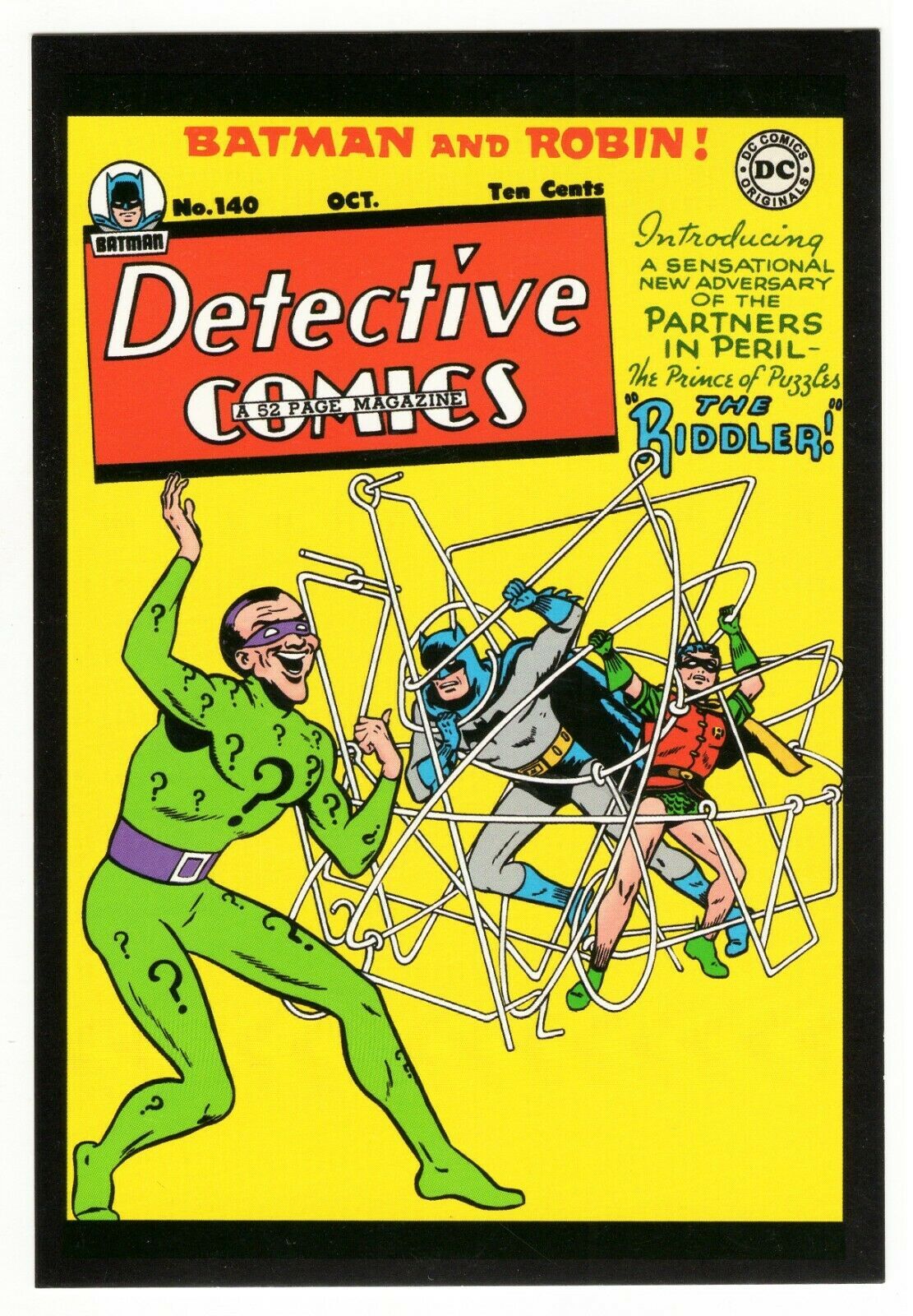 Detective Comics #140 4x5" Cover Postcard 2010 DC Comics Batman Robin ...