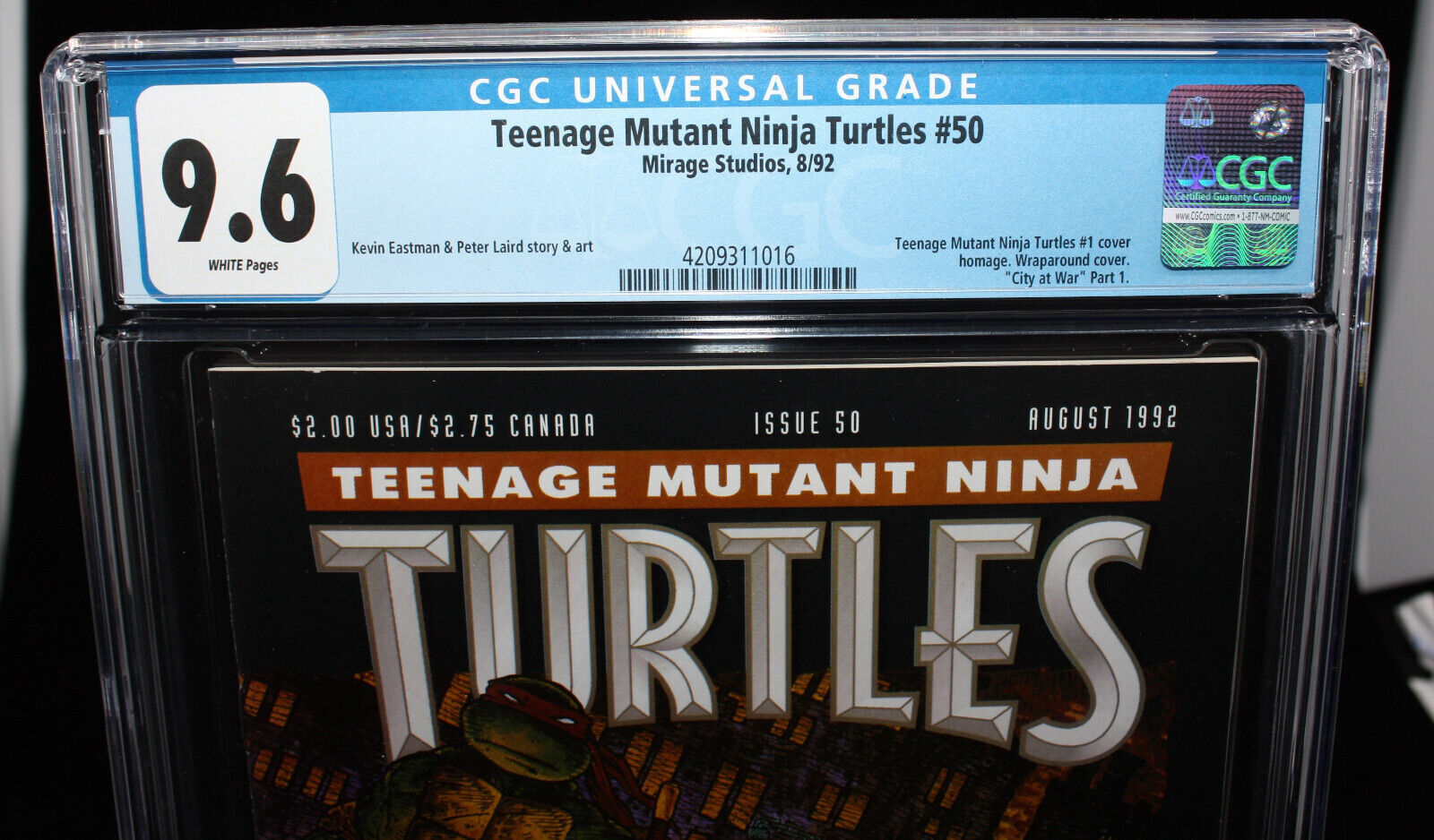 Teenage Mutant Ninja Turtles #50 (CGC 9.6) TMNT #1 Cover Homage - 1992 ...